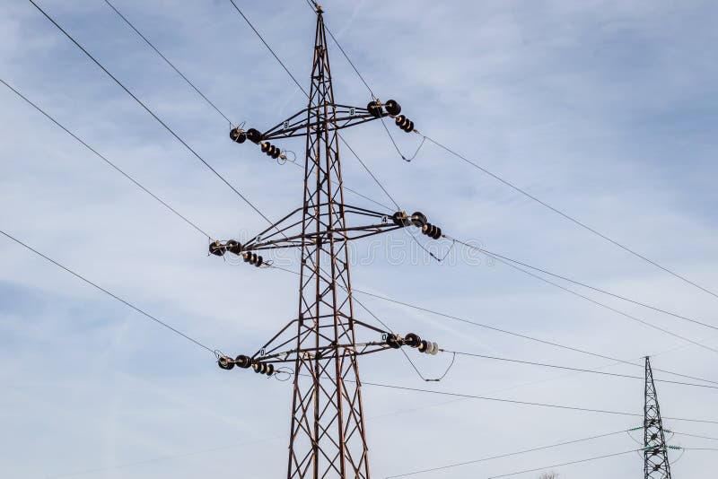 High-voltage Electric Power Lines Stock Image - Image of color ...