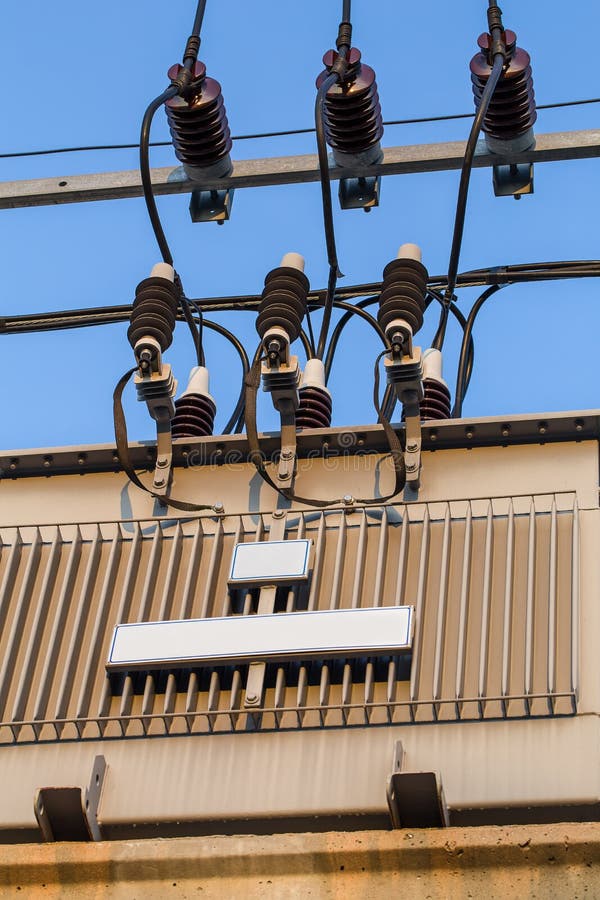 High Voltage Electric Power Transformer Stock Photo - Image of ...