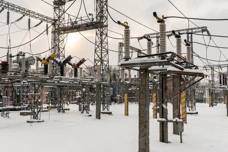 High-voltage Electric Substation Stock Image - Image of energy ...