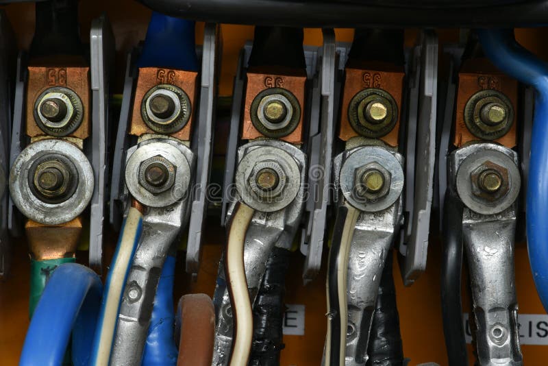 High Voltage Electric Terminal Connection Stock Image - Image of high ...