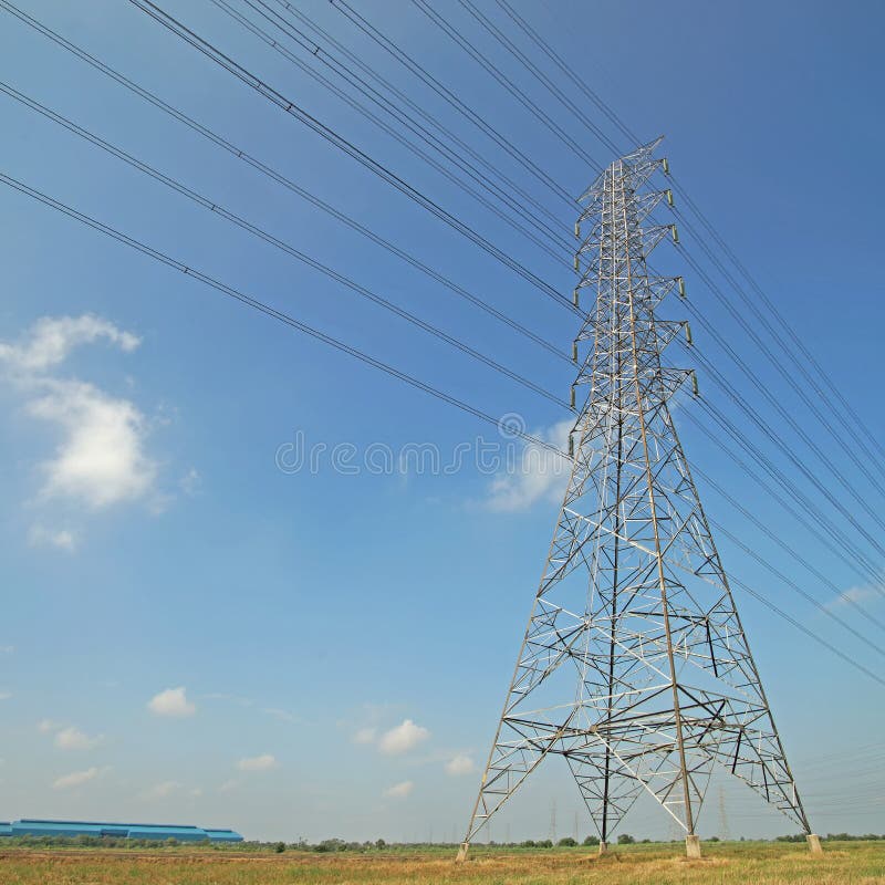 High Voltage Electric Tower Stock Photo - Image of voltage, volt: 65580108