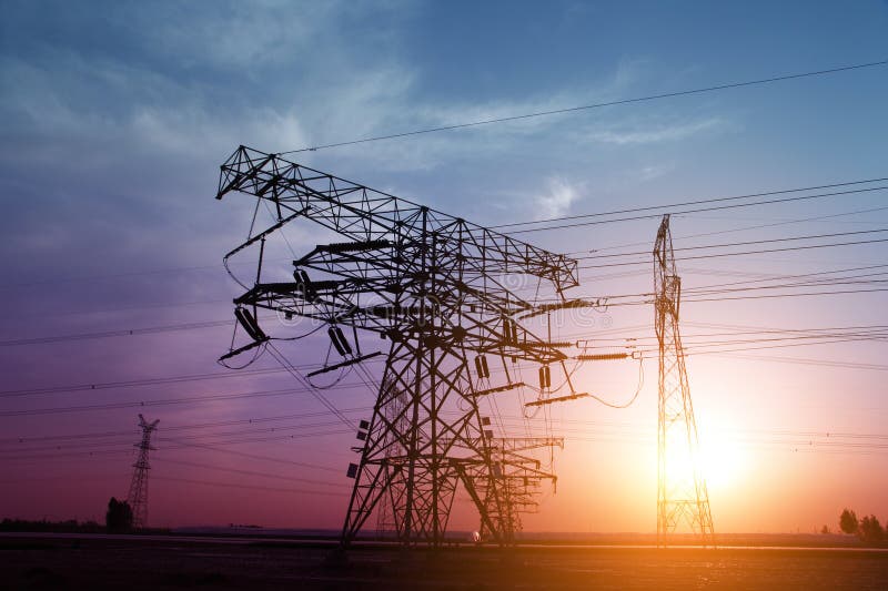 High Voltage Electric Tower Line Stock Image - Image of energy ...