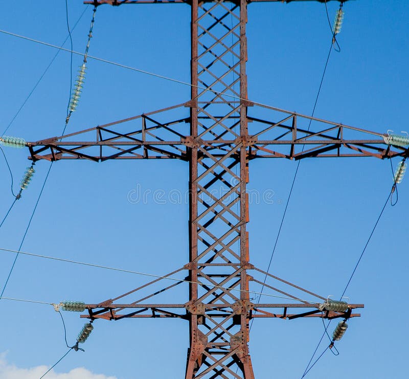 High Voltage Electric Tower. High Voltage Post or High Voltage Tower ...