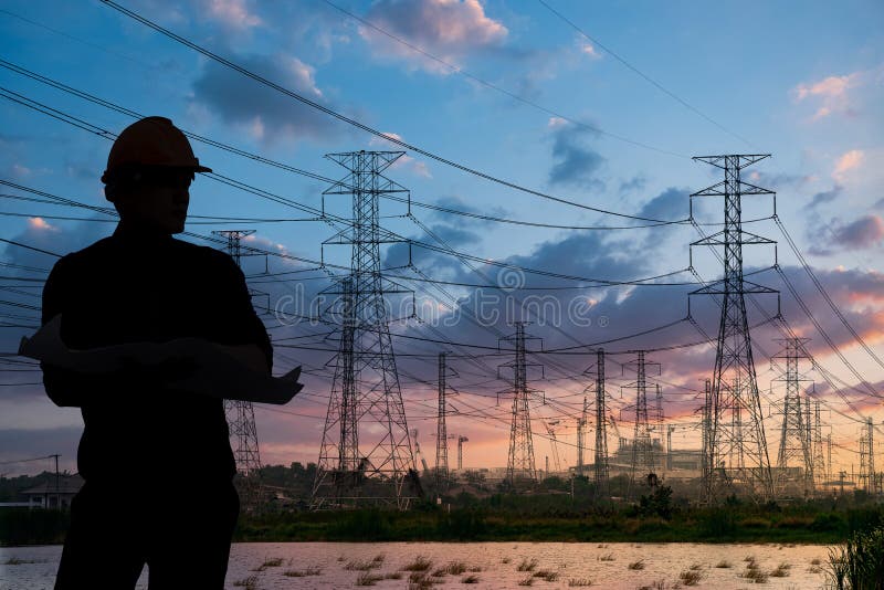 High Voltage Electric Tower Stock Image - Image of conductor ...