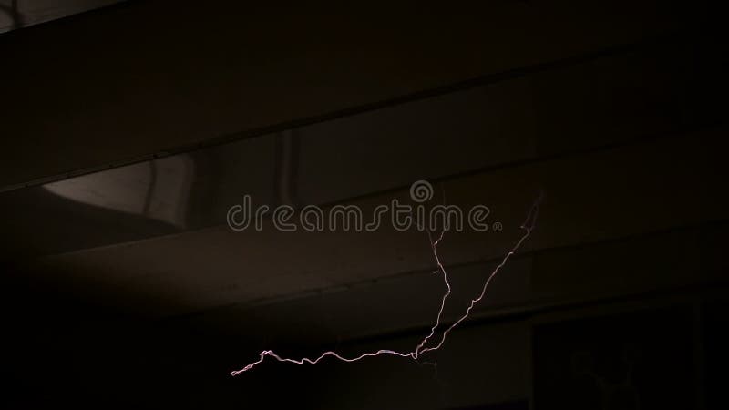 Electrical Discharge Demonstration. Electric Arc between Two Nodes ...