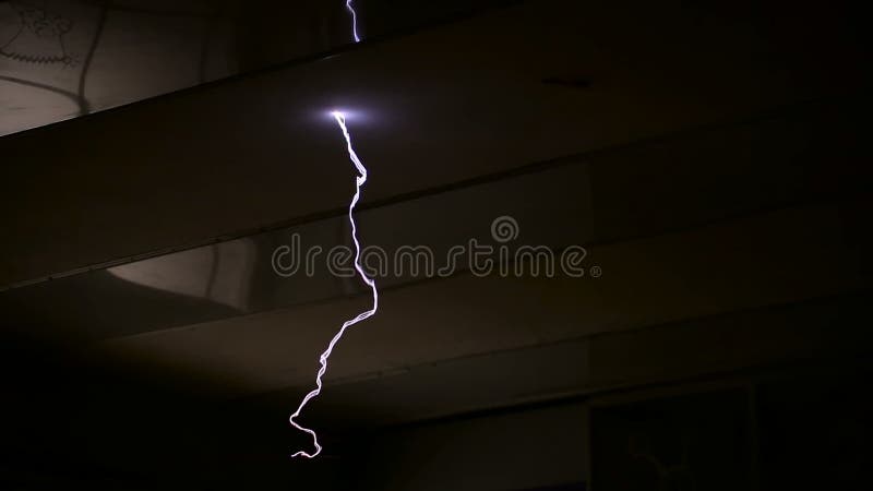 Electrical Discharge Demonstration. Electric Arc between Two Nodes ...