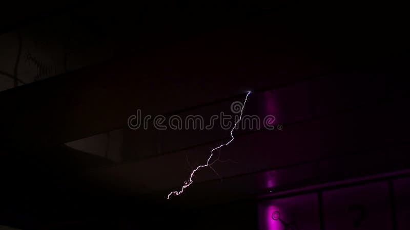 Electrical Discharge Demonstration. Electric Arc between Two Nodes ...