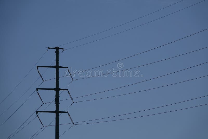 High Voltage Electrical Grid Stock Photo - Image of minimalism ...
