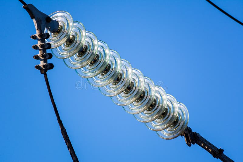 High-voltage Electrical Insulator Stock Image - Image of electricity ...