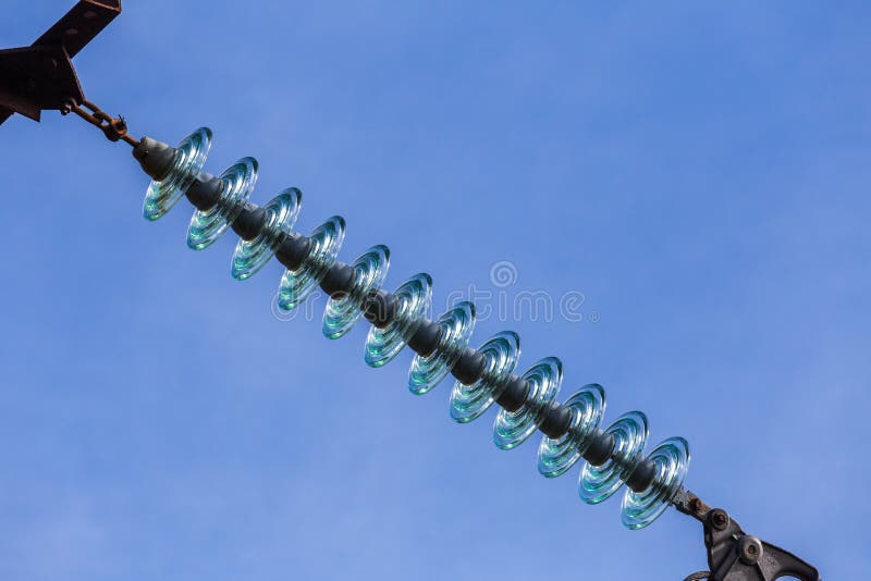 High Voltage Electrical Insulator for Power Lines Stock Photo - Image ...