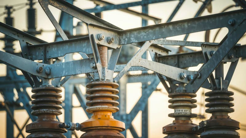 High-voltage Electrical Insulators with Industrial Metal Framework ...