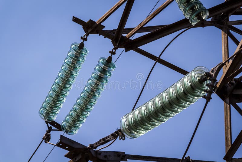 High Voltage Electrical Lines Stock Photo - Image of network ...