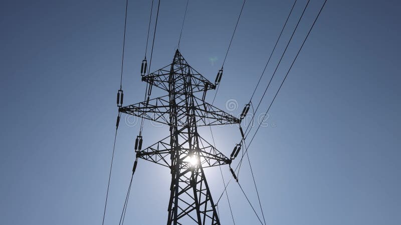 High Voltage Wire Power Supply Line, Electricity Transmission, Aerial ...