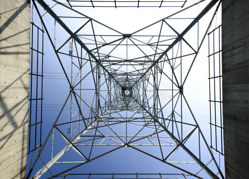 High Voltage Electrical Post Stock Photo - Image of steel, generation ...