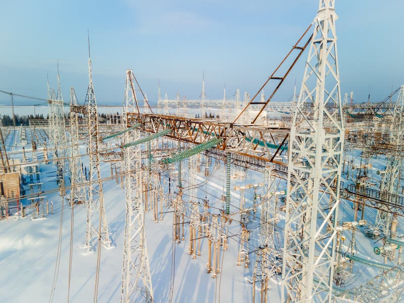 High-voltage Electrical Substation, an Electrical Installation Designed ...