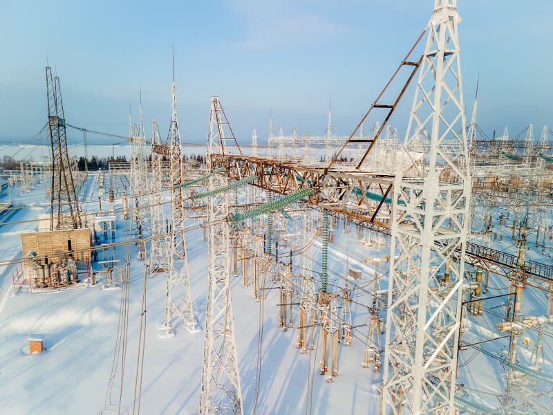 High-voltage Electrical Substation, an Electrical Installation Designed ...