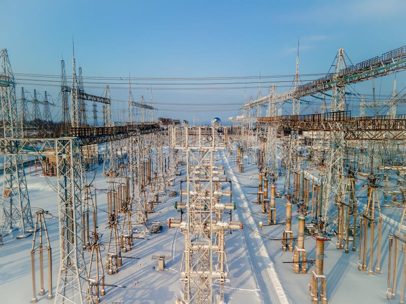 High-voltage Electrical Substation, an Electrical Installation Designed ...