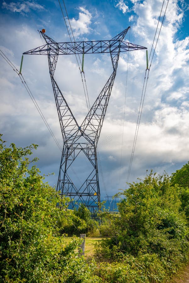 Electric towers stock image. Image of electrical, electric - 155403927