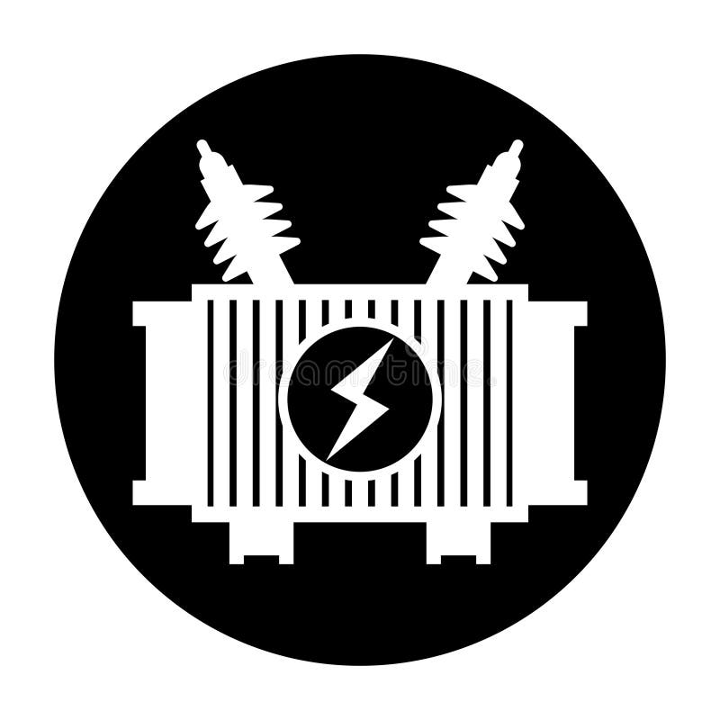 High Voltage Electrical Transformer Icon Stock Vector - Illustration of ...
