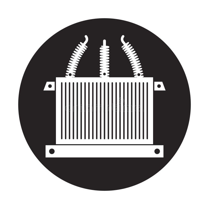 High Voltage Electrical Transformer Icon Stock Vector - Illustration of ...