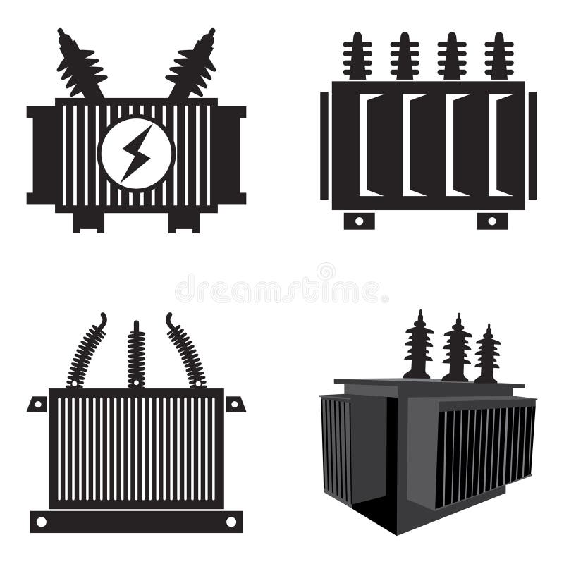 High Voltage Electrical Transformer Icon Stock Vector - Illustration of ...
