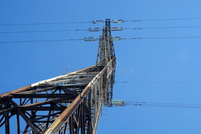 Electrical Transmission Line Support Stock Image - Image of wire ...