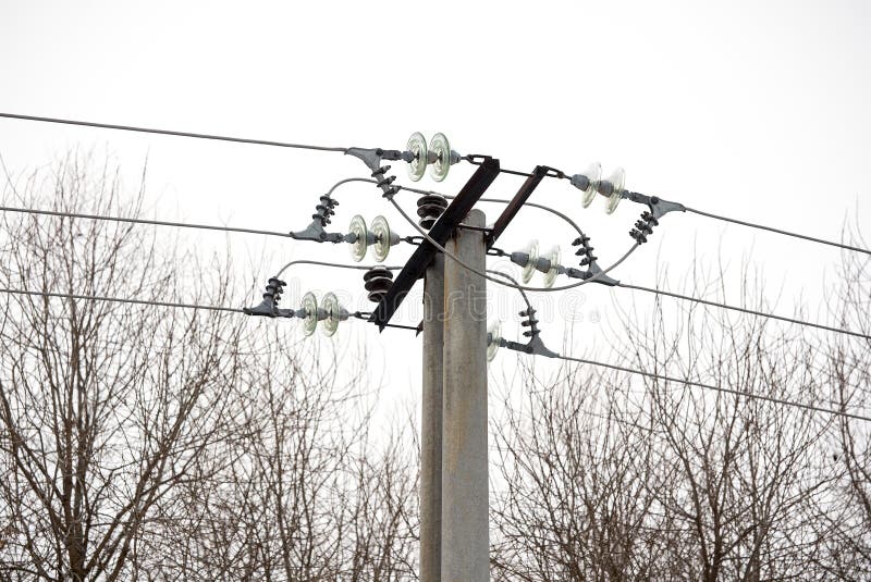 High Voltage Electricity Post Stock Image - Image of steel, high: 89659587