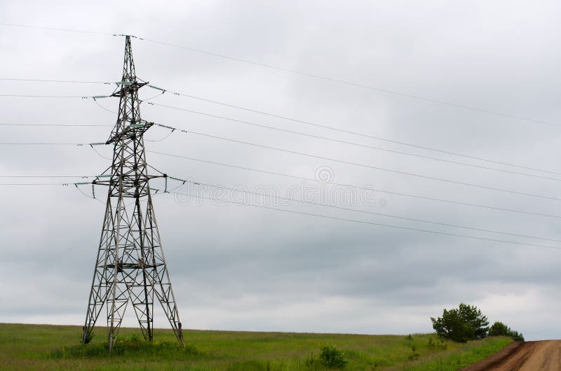 The High Voltage Electricity Pylon Stock Image - Image of voltage ...