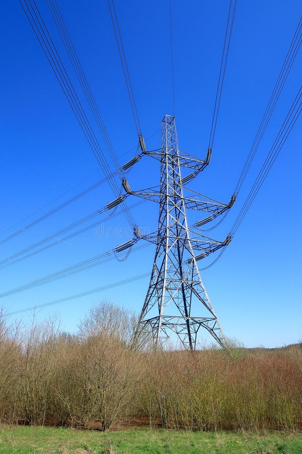 High Voltage Electricity Pylon in the North Kent Countryside Stock ...