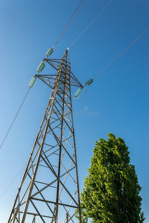 High-voltage Electricity Pylons Stock Image - Image of technology ...