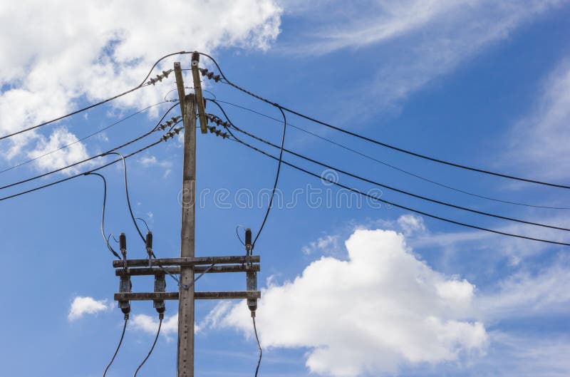 High tension electric pole stock image. Image of wire - 10100473