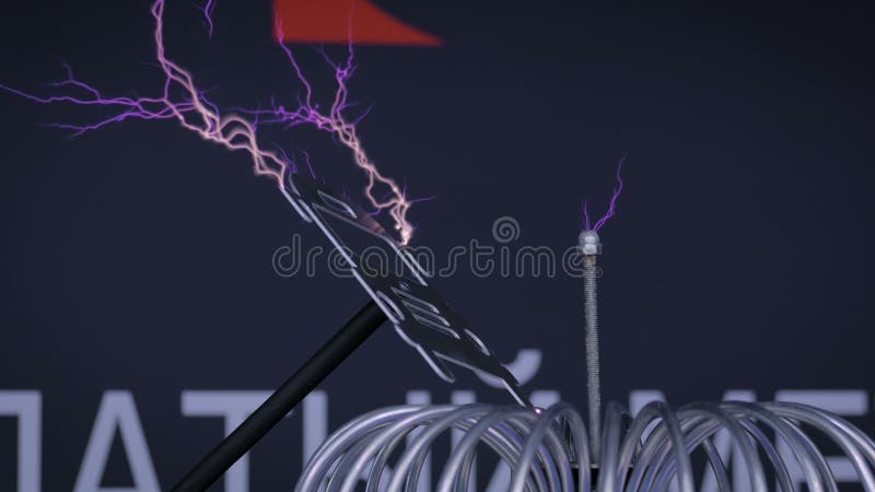 High-voltage Experiment with Tesla Coil Stock Video - Video of device ...