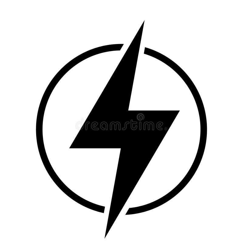 High Voltage Icon, Danger Vector Symbol Isolated on White Background ...