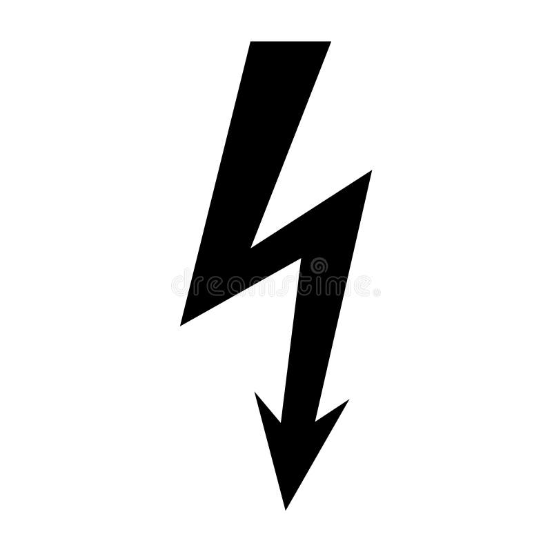 High Voltage Icon, Danger Vector Symbol Isolated on White Background ...