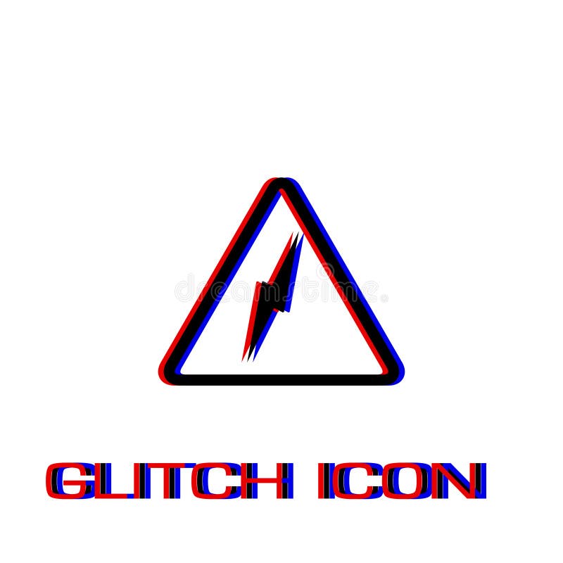 High voltage icon flat stock illustration. Illustration of warning ...