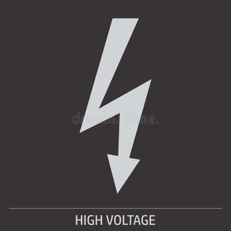 High Voltage icon stock illustration. Illustration of black - 179282196
