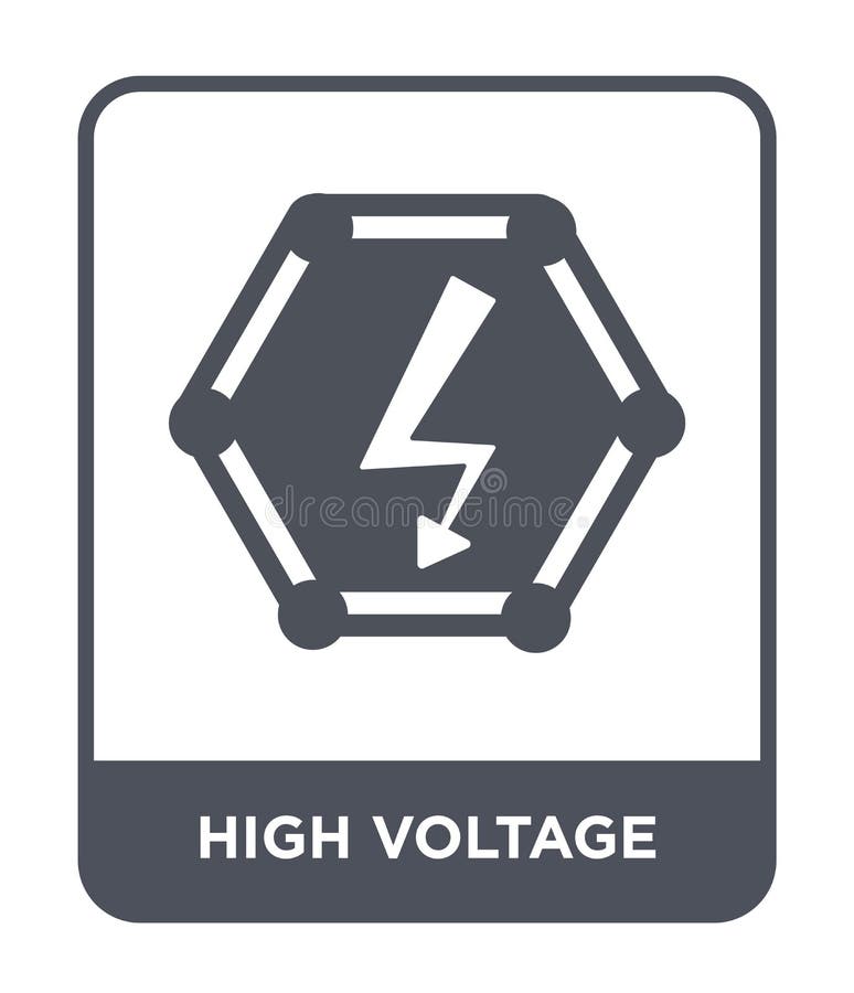 High Voltage Icon in Trendy Design Style. High Voltage Icon Isolated on ...