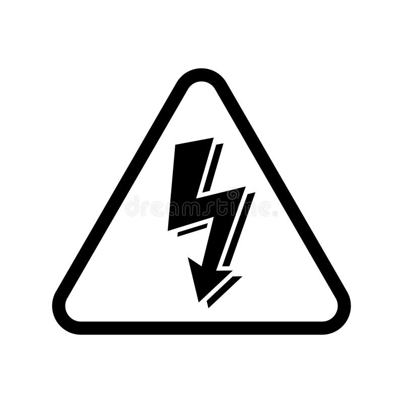 Caution Electrical Shock Sign Symbol Stock Illustrations – 4,793 ...