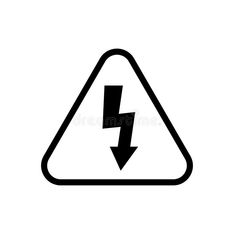 High Voltage Icon. Warning Electricity Symbol. Alert, Hazard and Danger ...