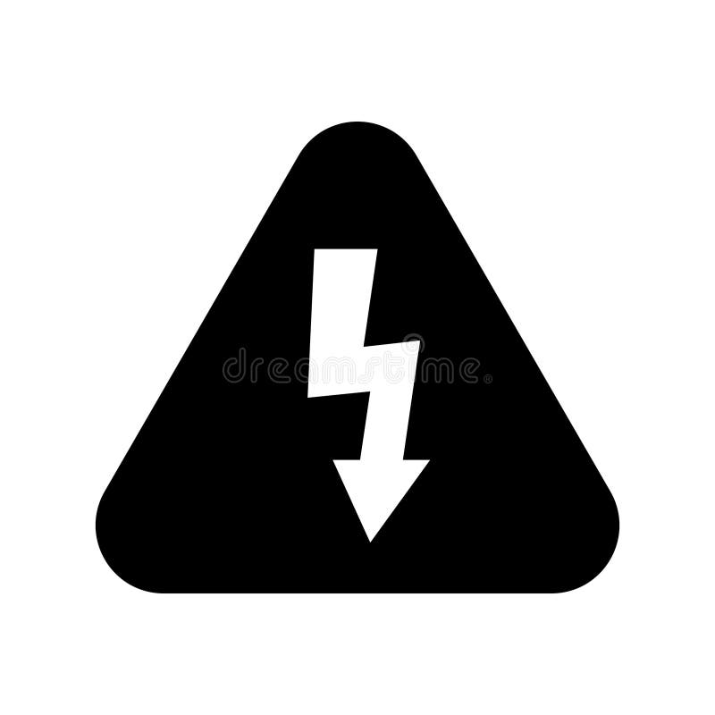 High Voltage Icon. Warning Electricity Symbol. Alert, Hazard and Danger ...