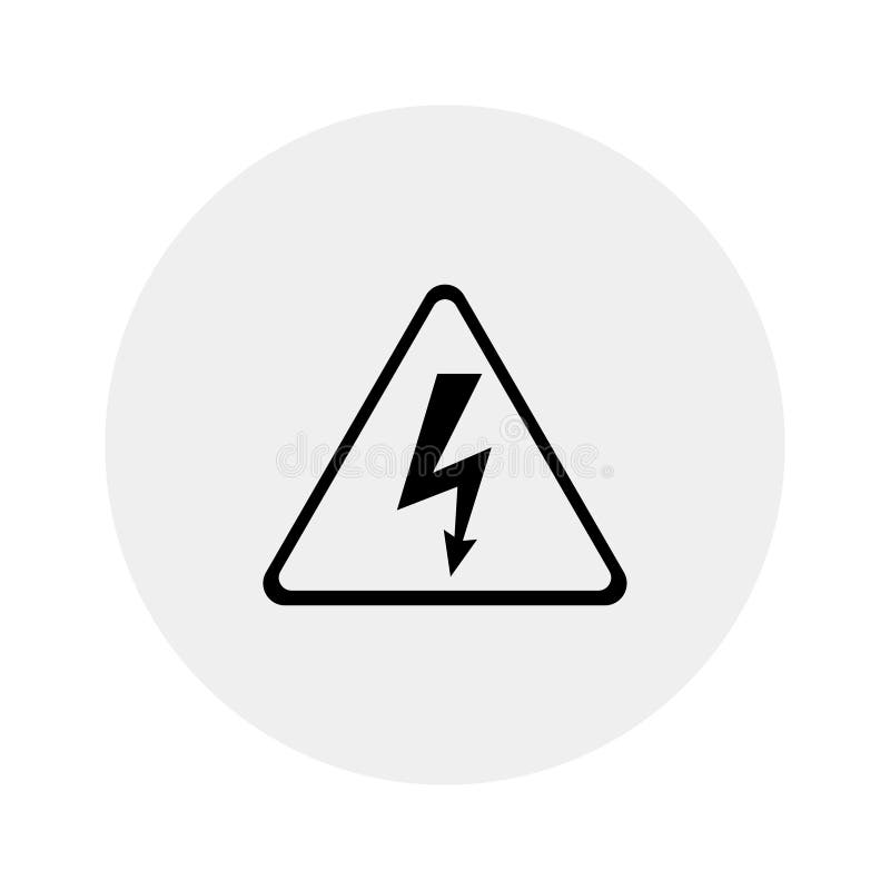 High Voltage Icon. White Background. Vector Illustration. Stock Vector ...