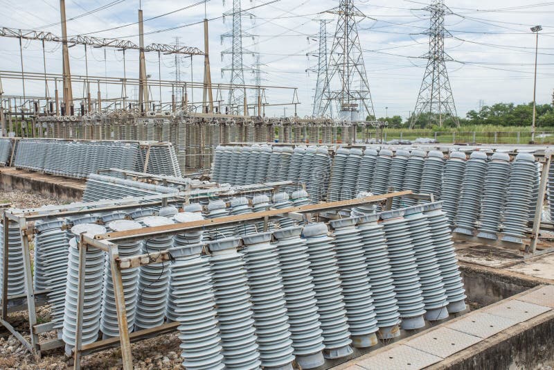 High voltage insulators stock image. Image of grid, industrial - 44416577
