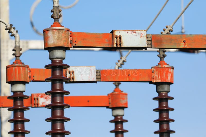 Hig voltage isolation stock image. Image of distribution - 3695289