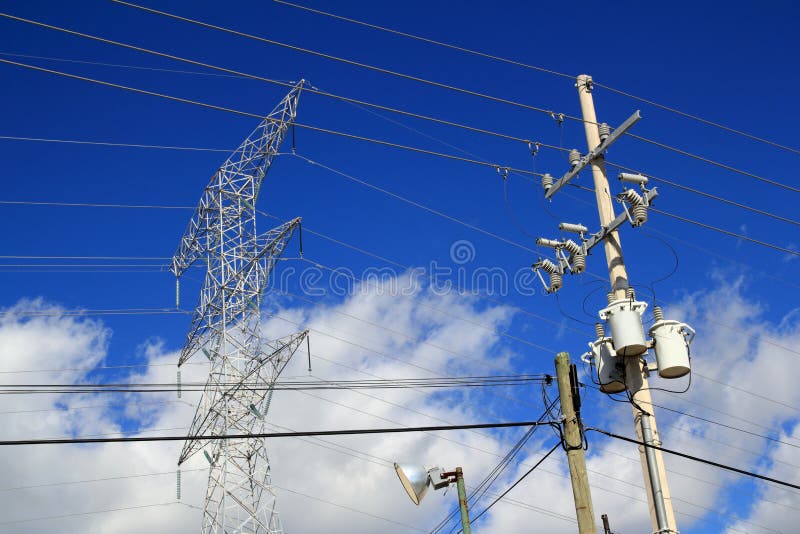 Light Pole Distribution Transformer Messy Wires Stock Image - Image of ...
