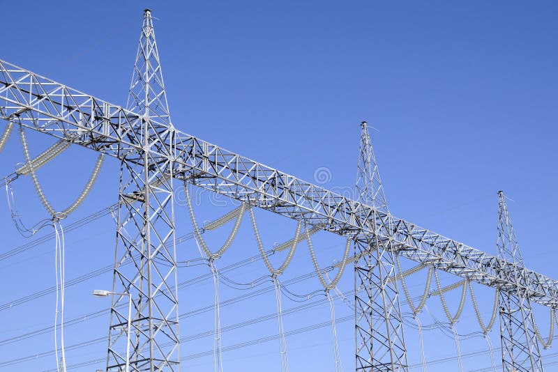 High voltage line stock image. Image of lines, economy - 22333399