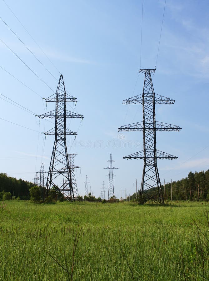 High voltage line stock photo. Image of connection, current - 67612300
