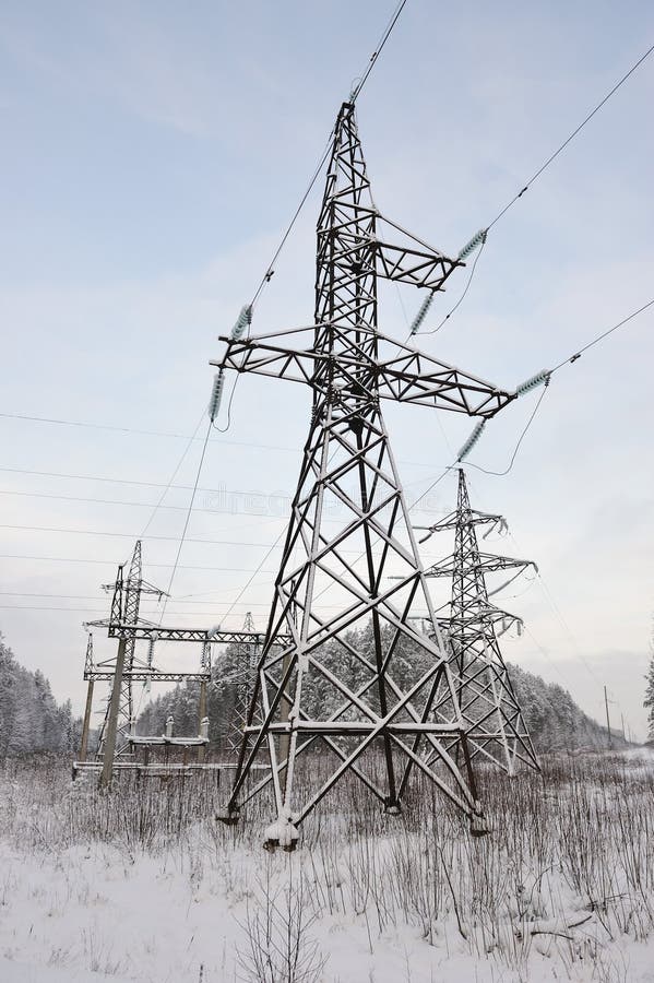High voltage line stock image. Image of electrical, design - 133353399