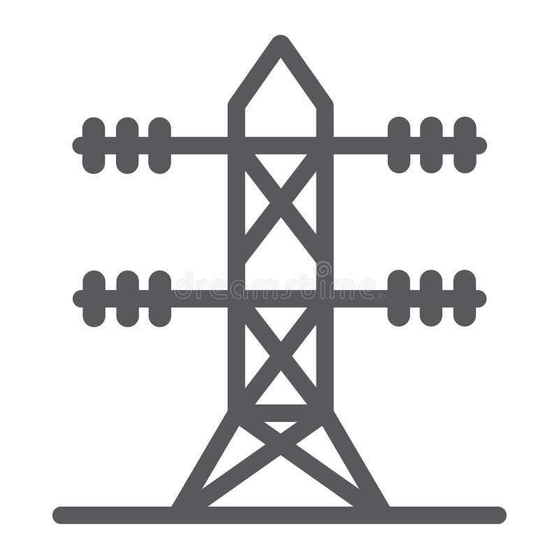 High Voltage Line Line Icon, Energy and Electric, Electricity Sign ...