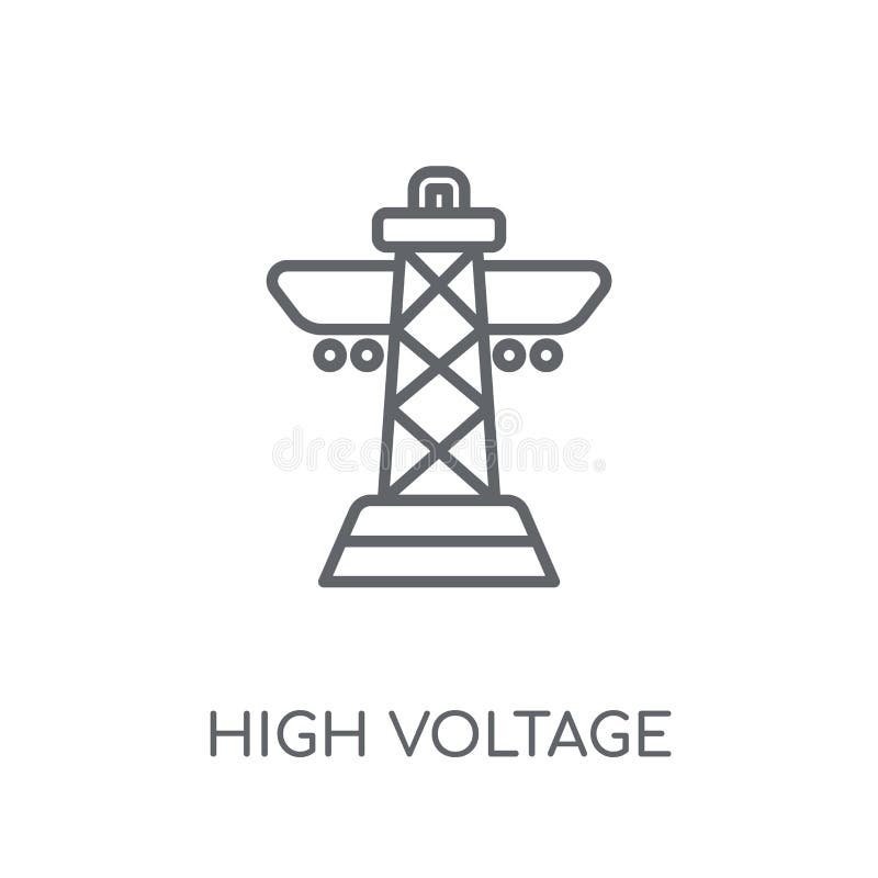 High Voltage Linear Icon. Modern Outline High Voltage Logo Conce Stock ...