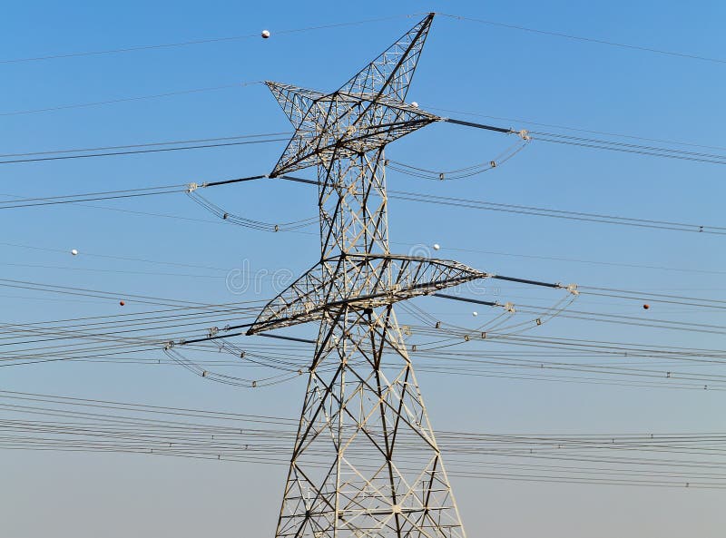 High Voltage Lines Electrical Stock Image - Image of line, energetic ...